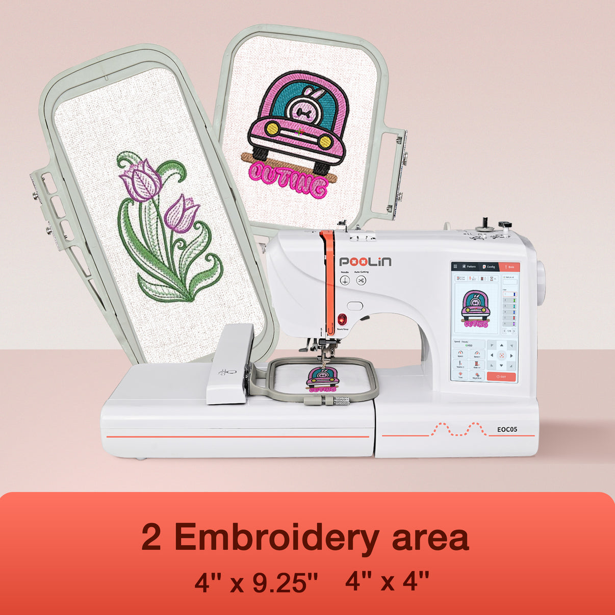 Poolin EOC05 Computerized Embroidery Machine – Perfect for Beginners ...