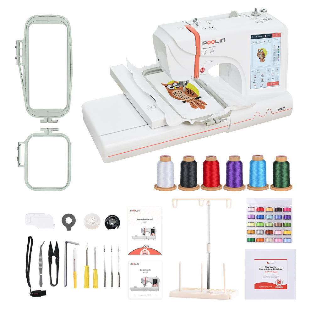 Poolin EOC05 Computerized Embroidery Machine – Perfect for Beginners ...